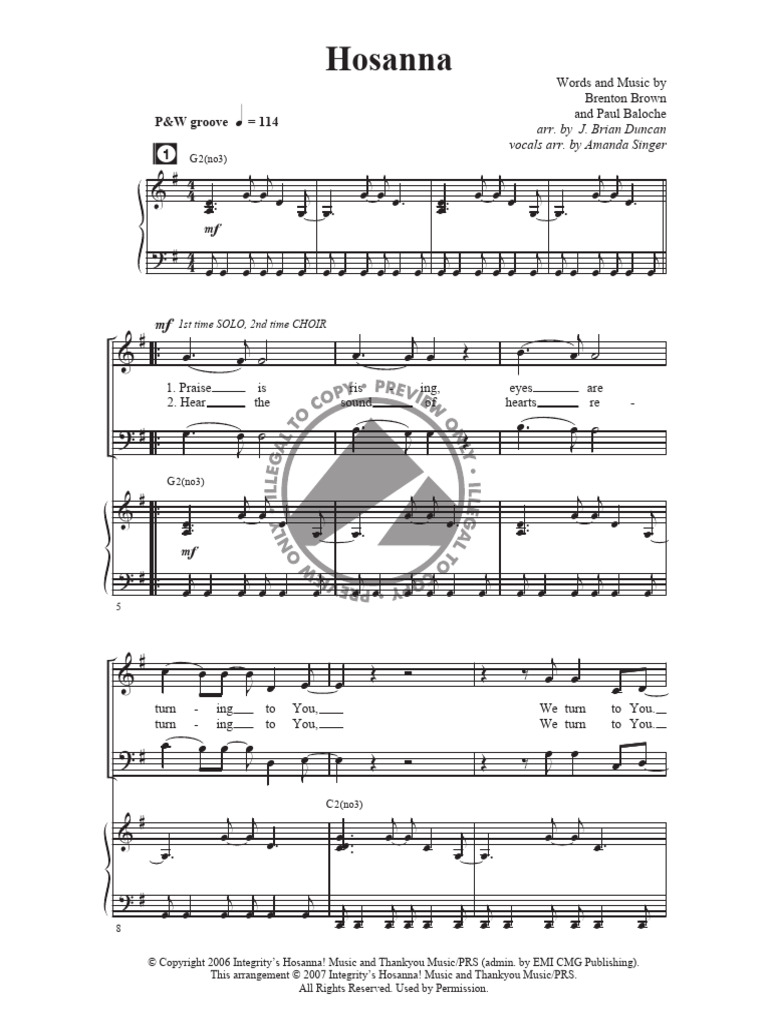 Hosanna Paul Baloche | PDF