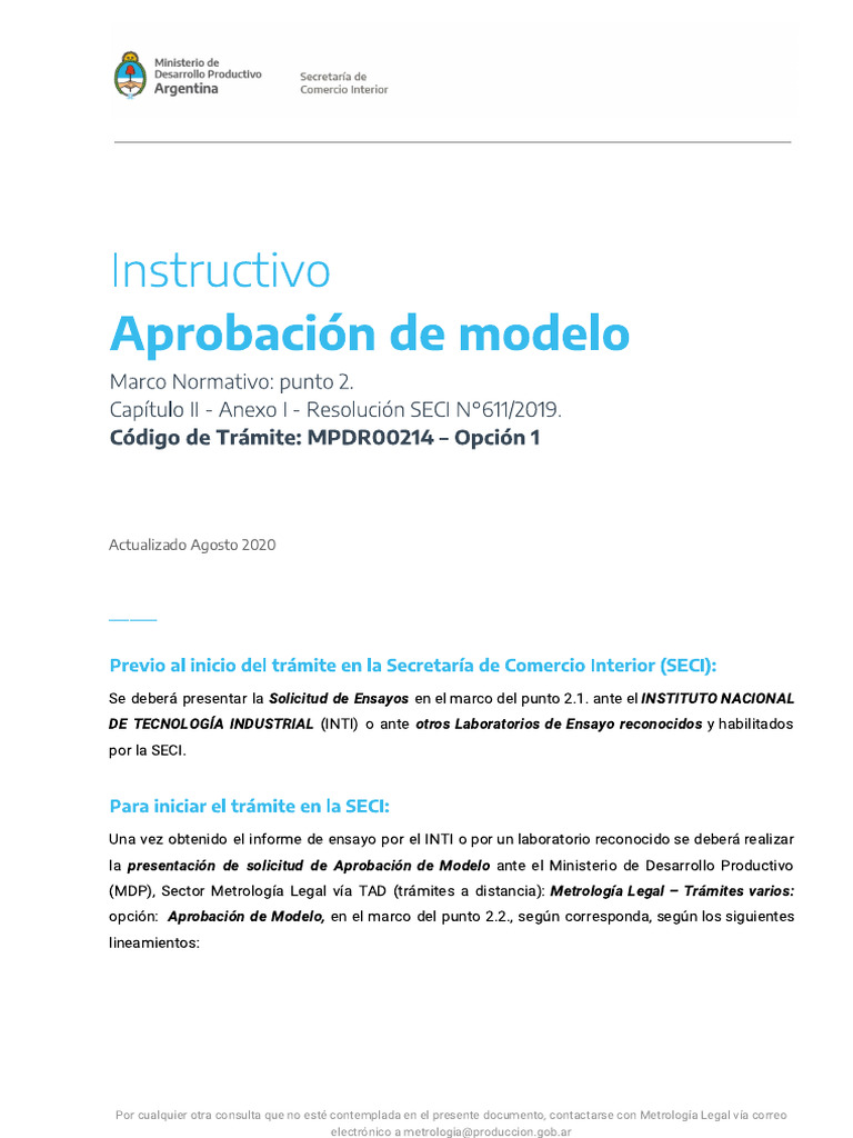 Instructivo Aprobacion de Modelo 2 | PDF