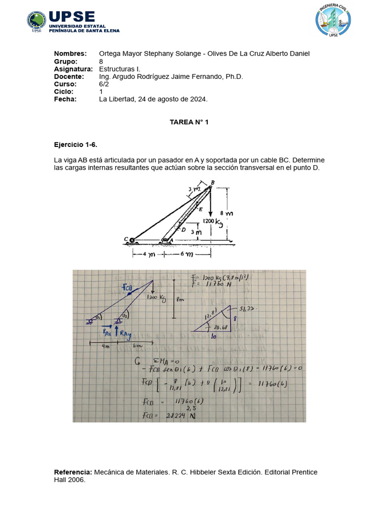 Tarea 1 Estructuras i | PDF