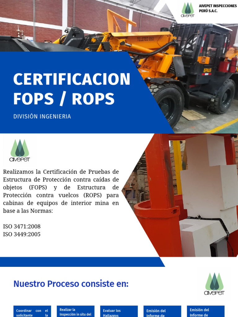 Certificacion Fops Rops | PDF