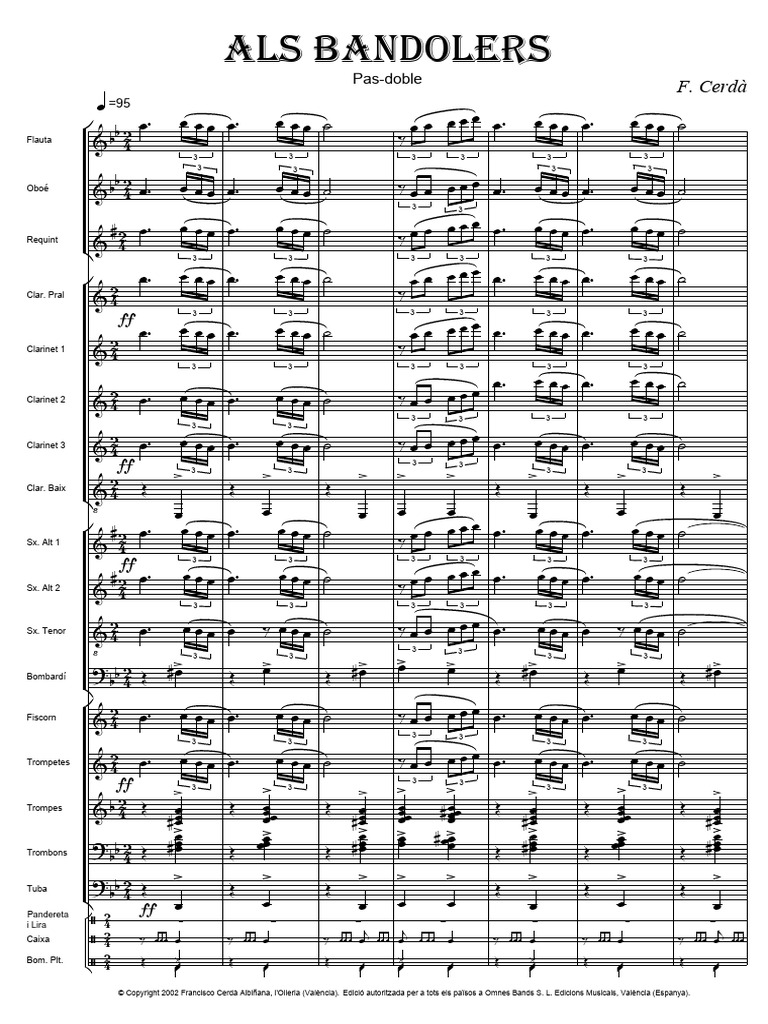 Als Bandolers Score | PDF