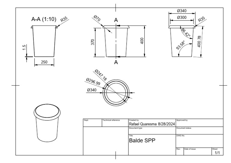 Balde SPP Drawing v1 | PDF