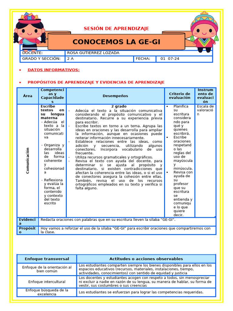 16 Sesión Letra Ge Gi | PDF