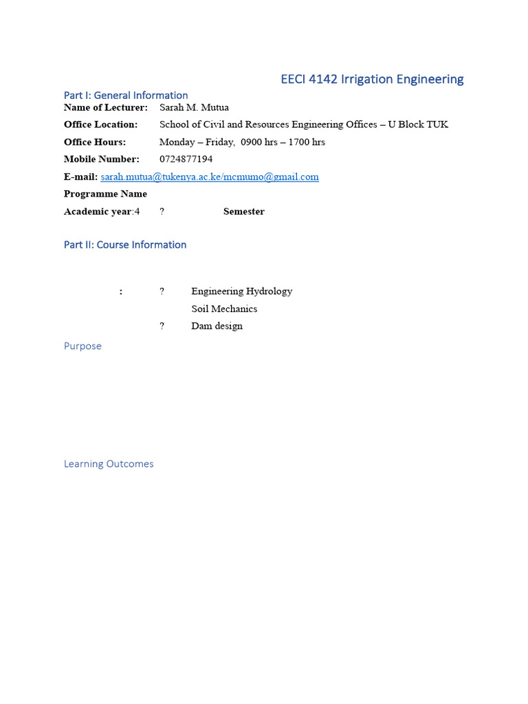 EECI Teaching Plan | PDF