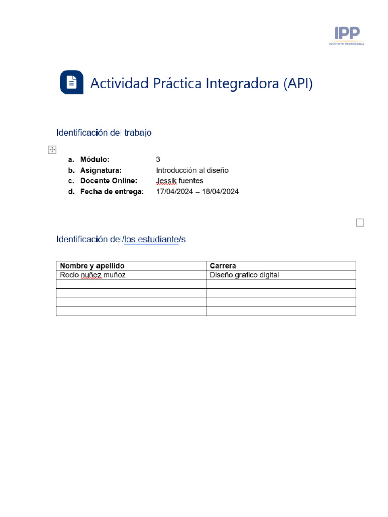 API2 Informe Introducción Al Diseño | PDF