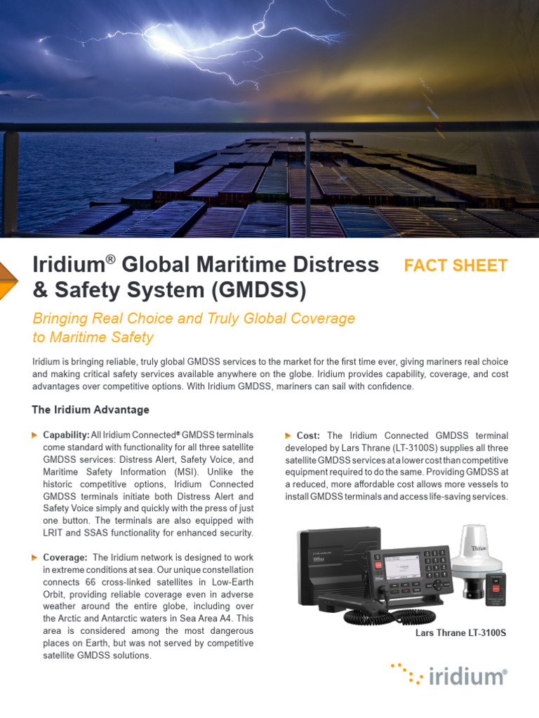 FS Iridium GMDSS Fact Sheet 052322 | PDF