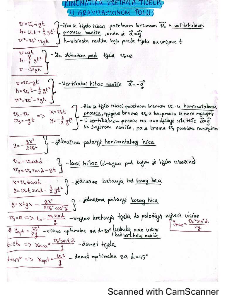 Fizika Formule | PDF