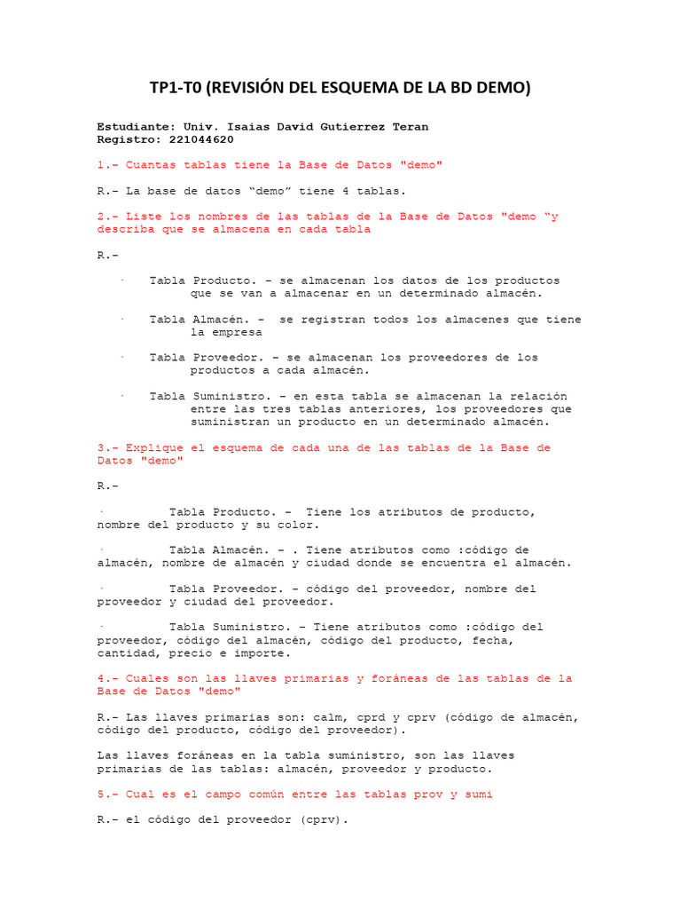 TP1 Del T0 (Isaias David Gutierrez Teran) | PDF | Modelo de datos | Informática