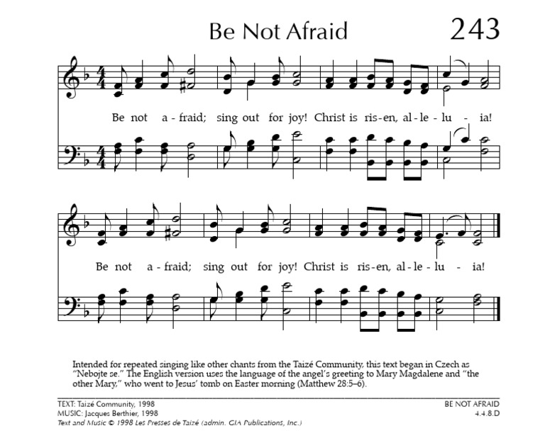 243-Be Not Afraid | PDF