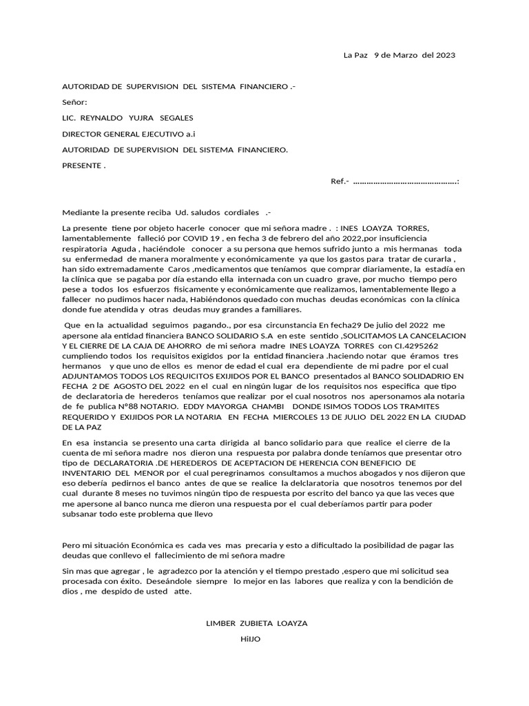 Carta Asfi | PDF | Bancos | Derecho