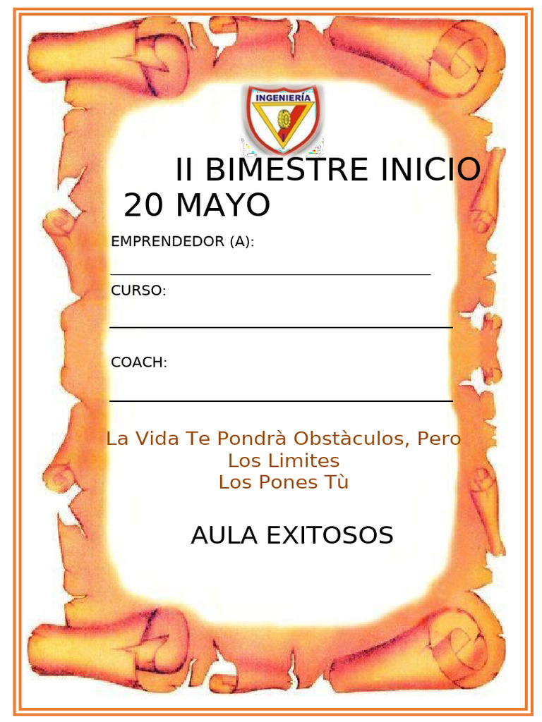 CARATULA 3RO SEC. II - B | PDF