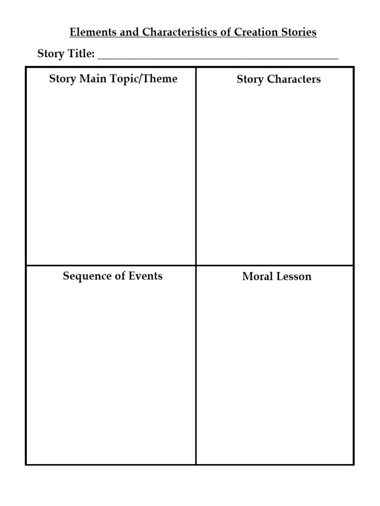 Creation Story Chart | PDF