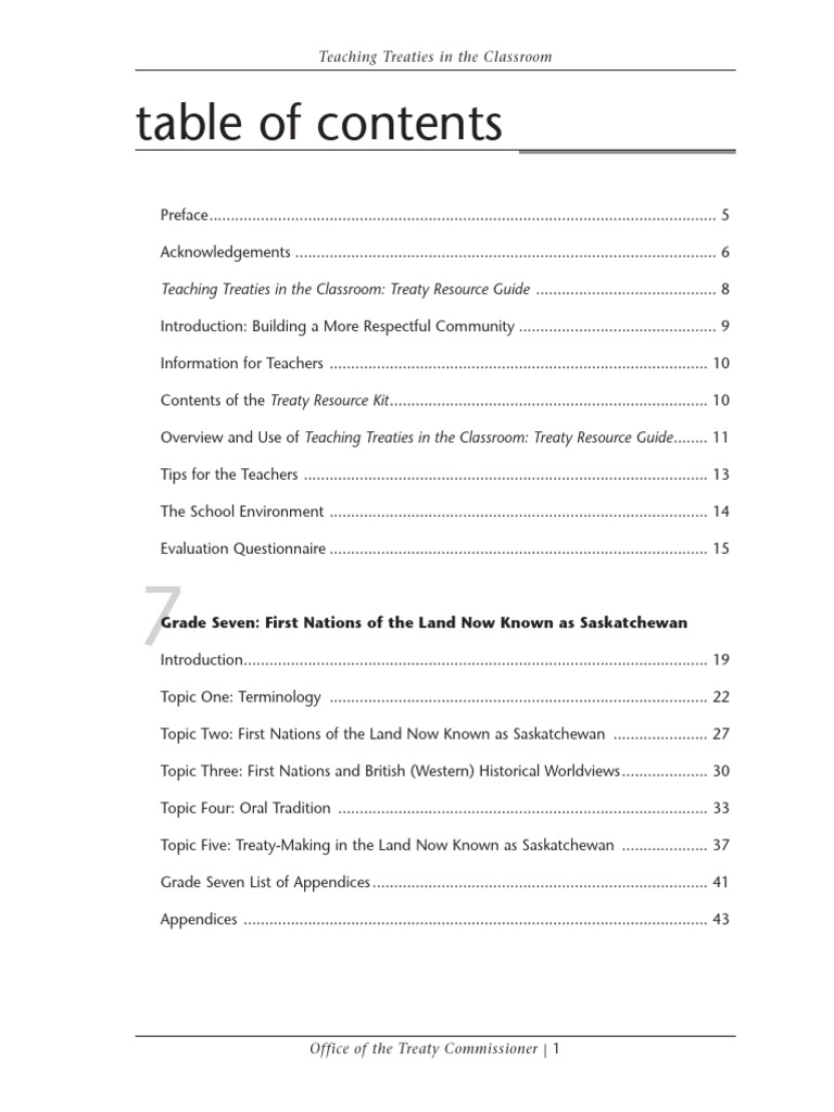 Teaching Treaties in The Classroom Otc | PDF