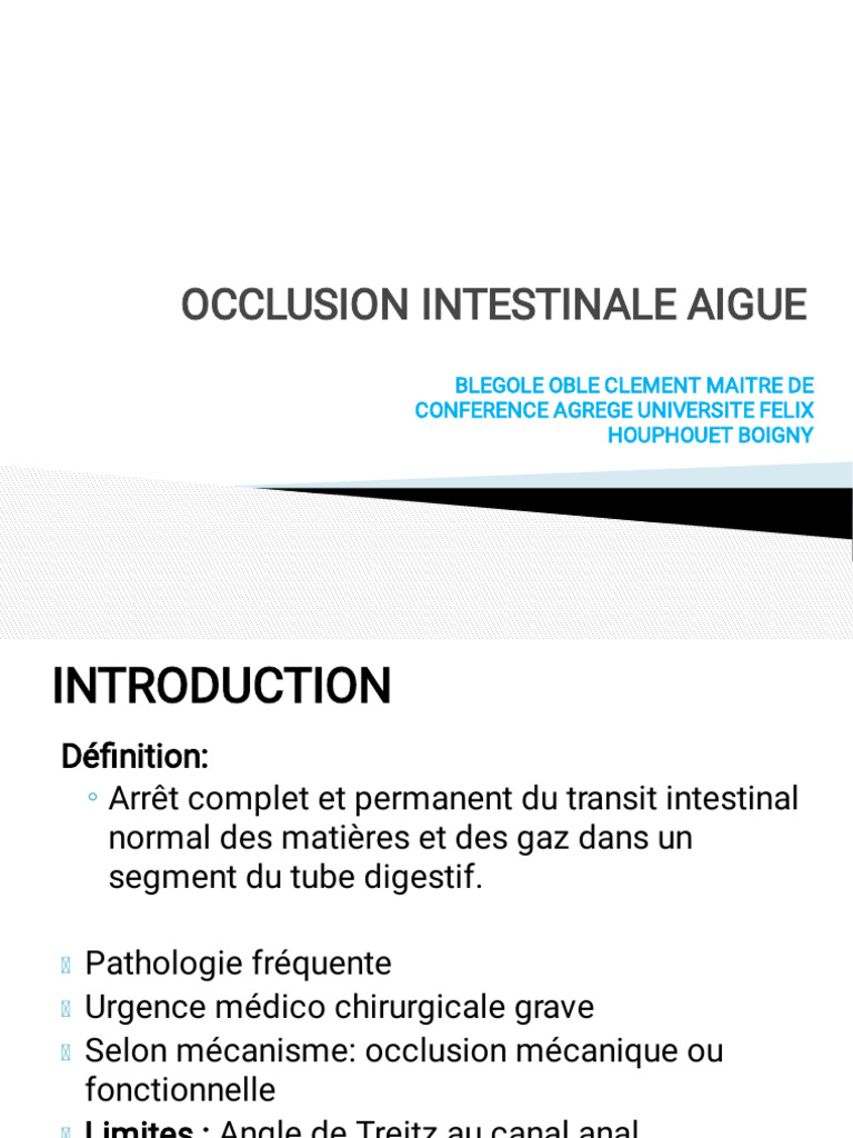 Occlusion Intestinale Aigue | PDF