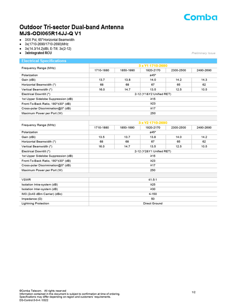 1 - Mjs-Odi065r14jj-Q V1 DS 0-0-4 | PDF