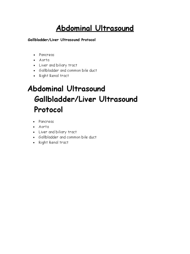 Abdominal Ultrasound | PDF | Liver | Gallbladder