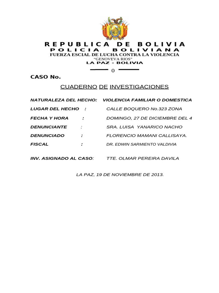 Caratula Felcv Inv. | PDF