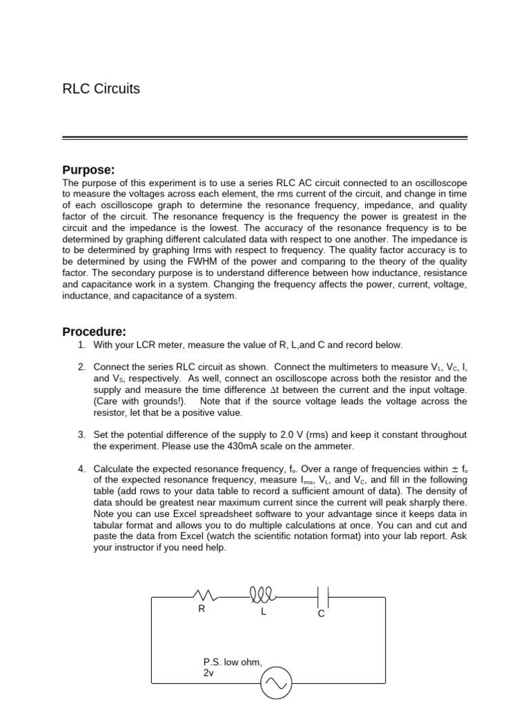 RLC Circuits | PDF
