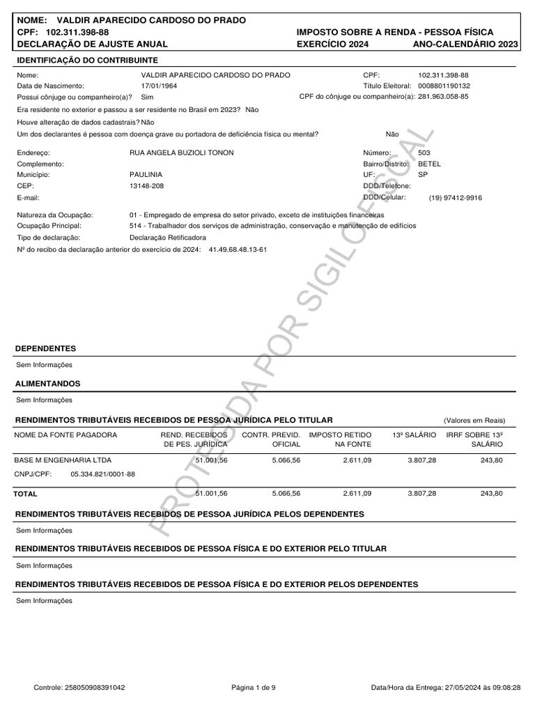 Irpf A 2024 2023 Dec | PDF