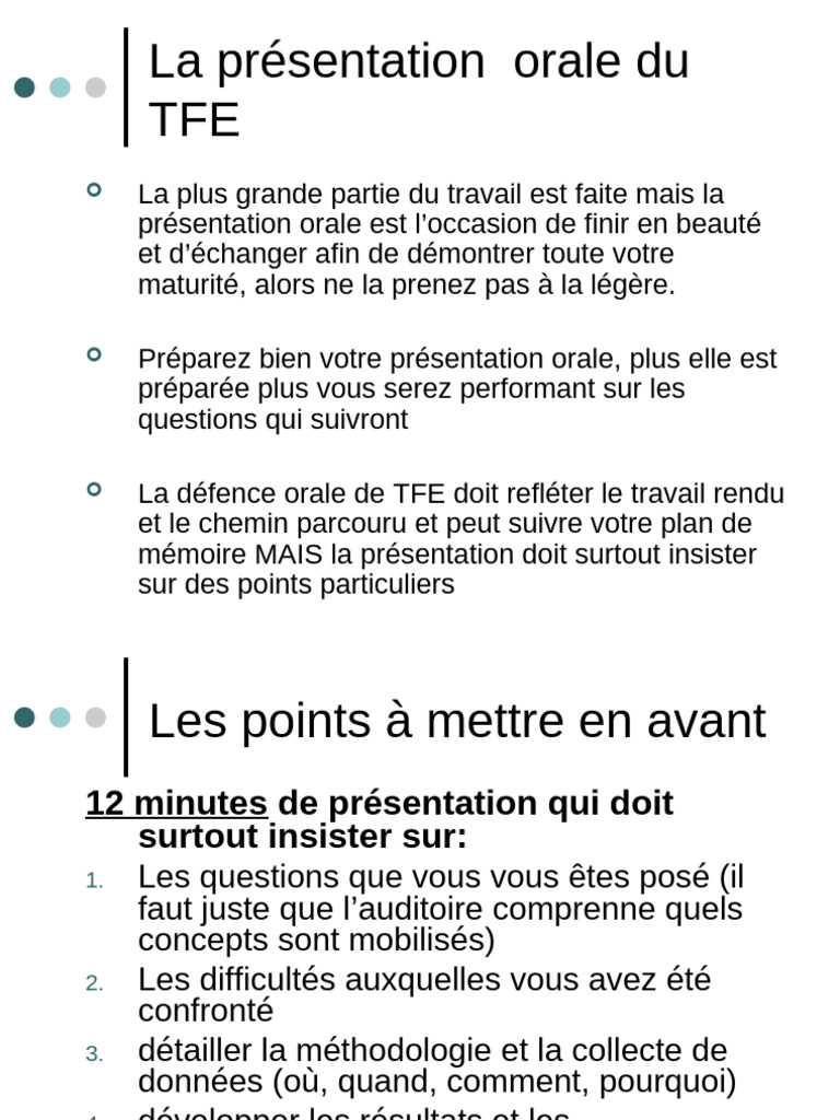 Présentation Orale | PDF