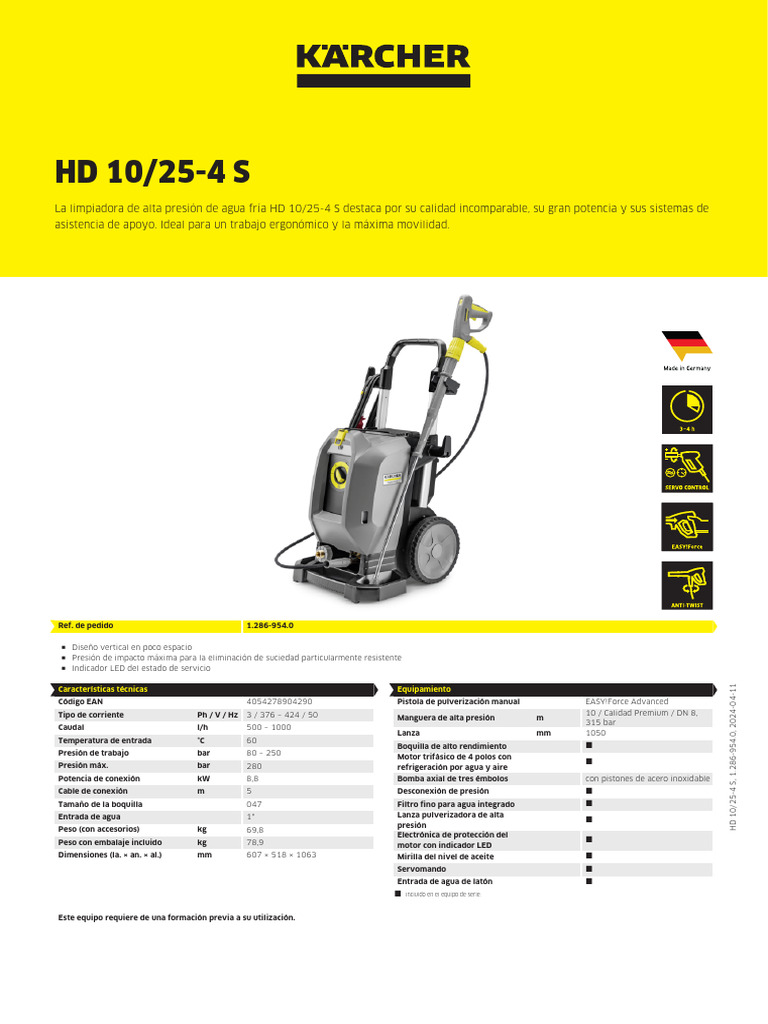 Hidrolavadora HD 10 25 4S | PDF