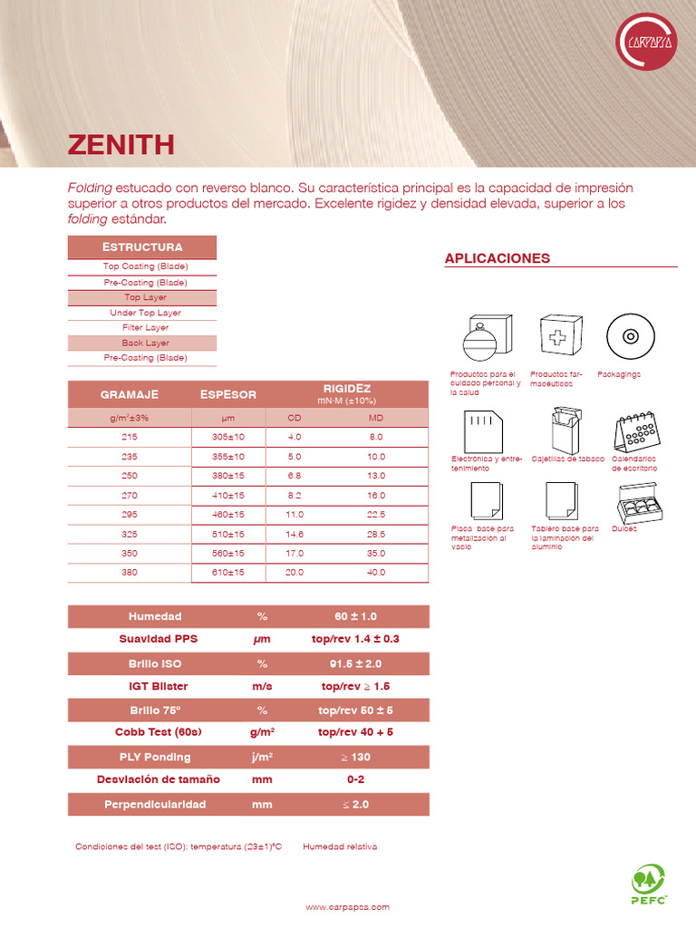 FICHA TECNICA ZENITH (1) | PDF