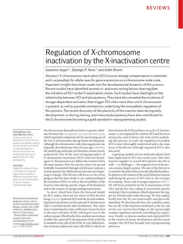 1 - Augui, Nora, Heard - 2011 - Regulation of X-Chromosome Inactivation ...