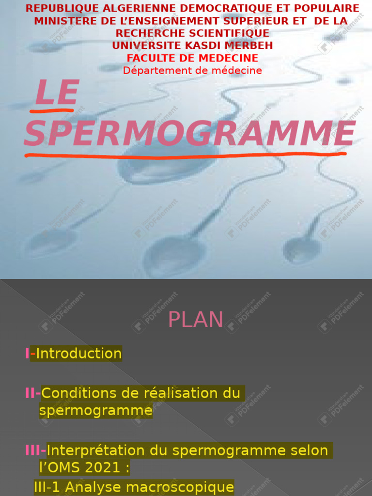 Spermogramme 1 | PDF