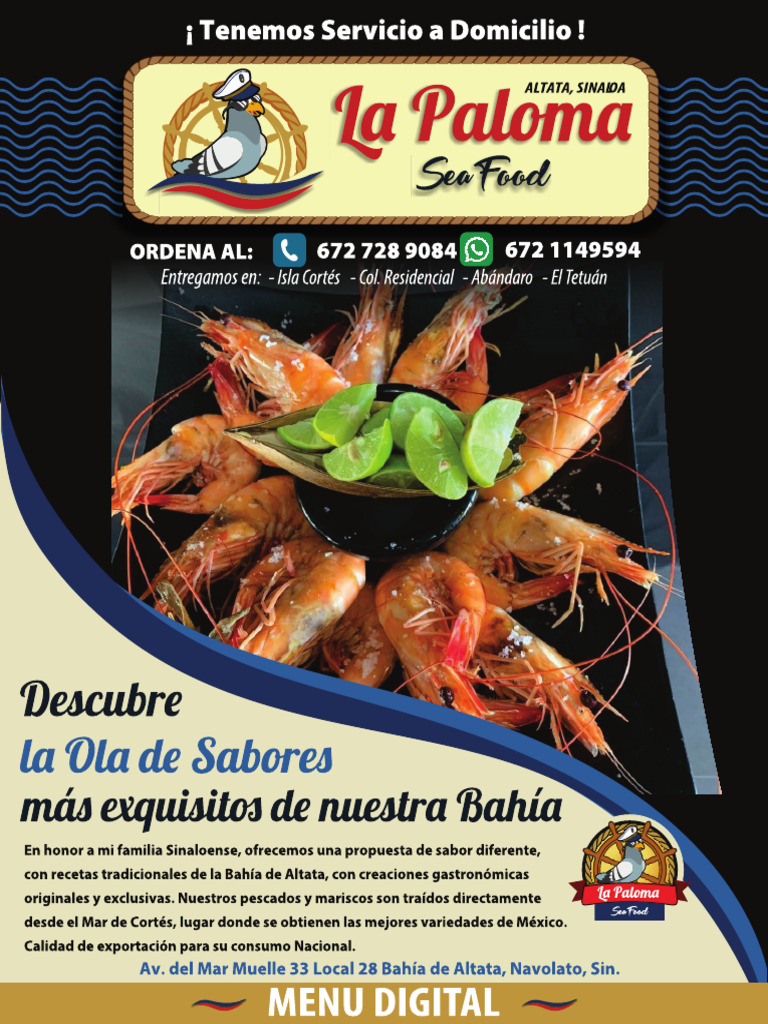 Menu 2024 LA PALOMA | PDF