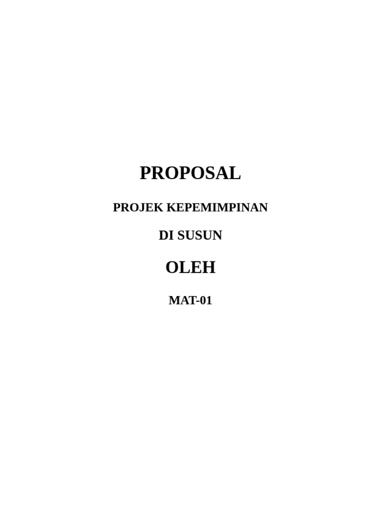 Proposal Projek Kepemimpinan | PDF