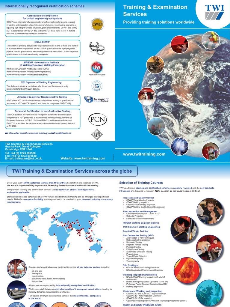 1136 - TES Global Leaflet April 2011 Web | PDF | Nondestructive Testing ...