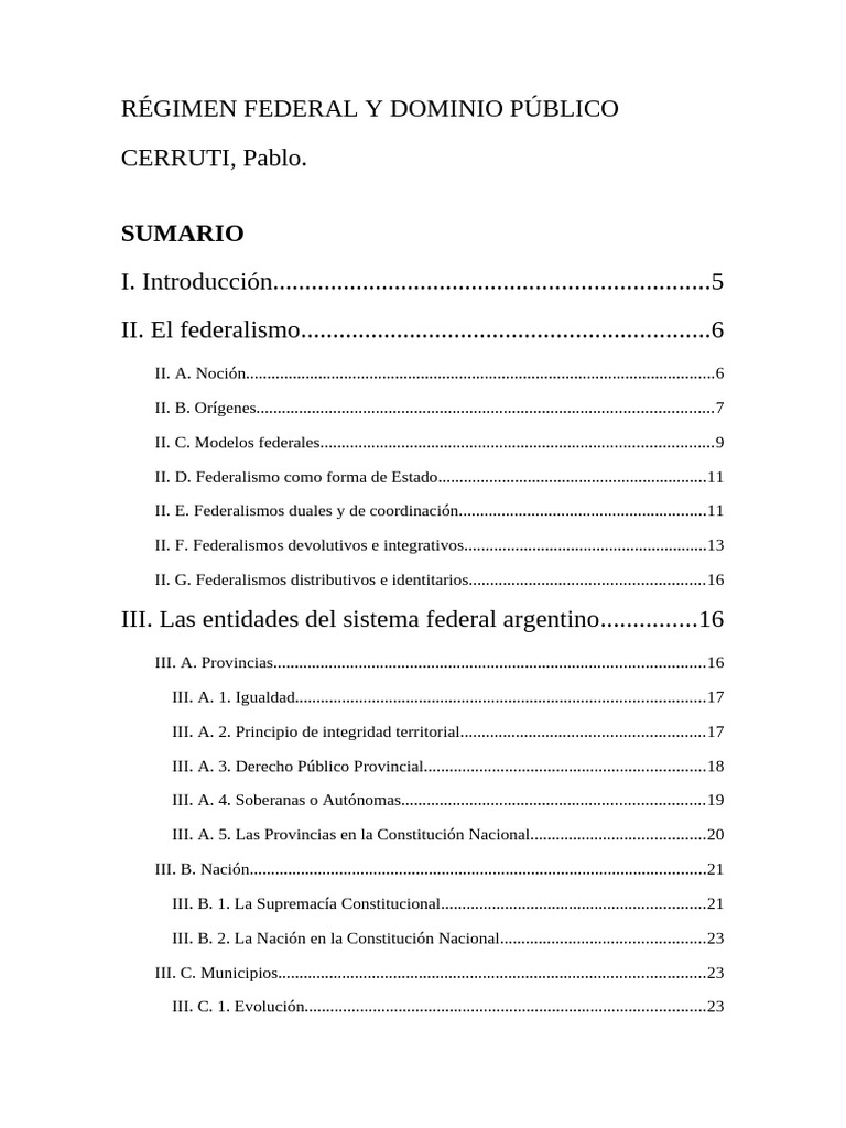 Régimen Federal y Dominio Público | PDF | Argentina | Buenos Aires