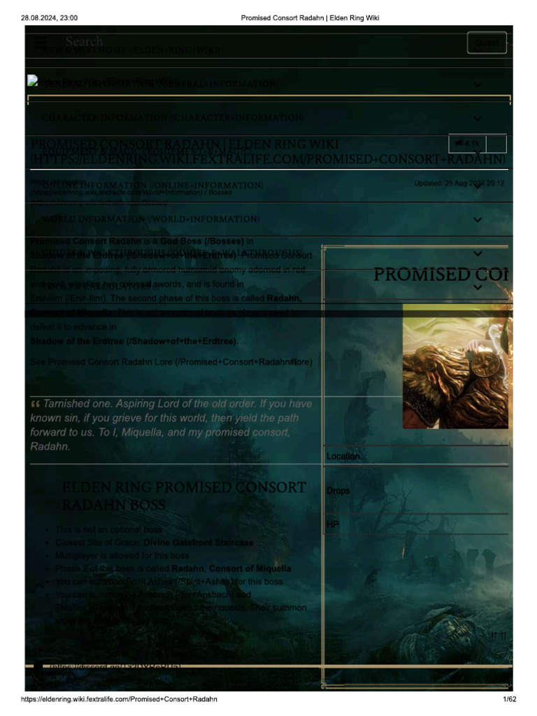 Promised Consort Radahn Guide | PDF