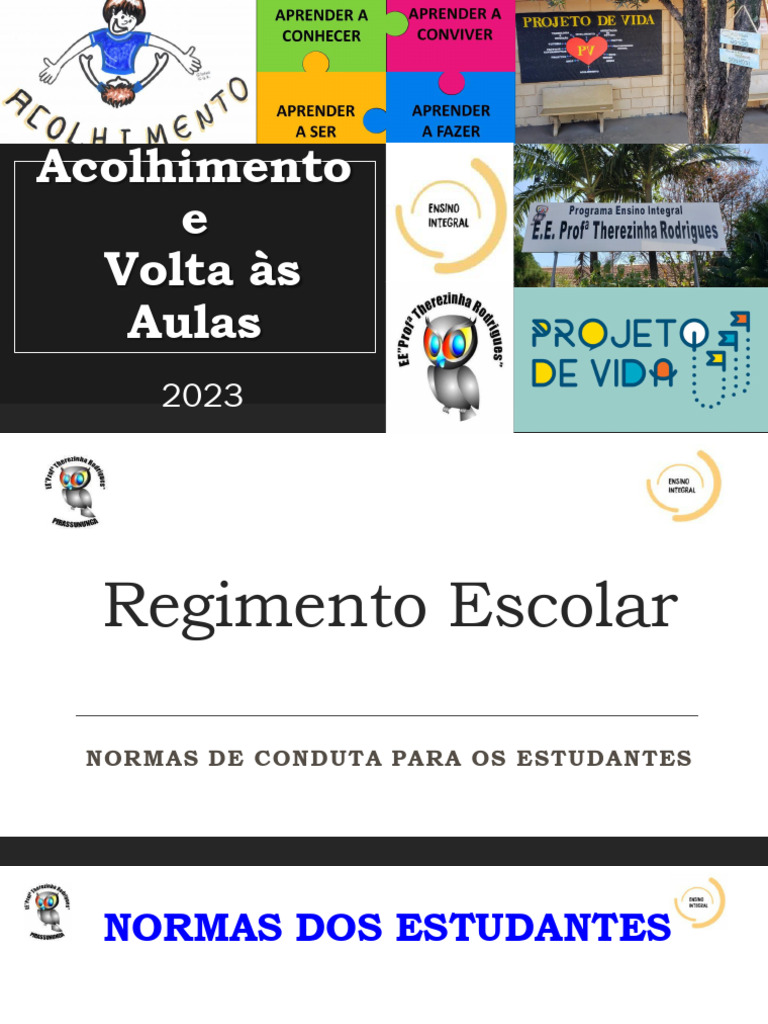 Proposta para Acolhimento escolar - 2023 - 1º Semetre (1) | PDF