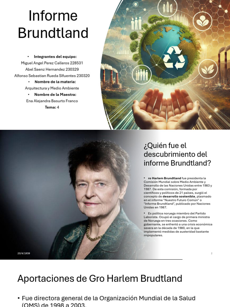 Informe Brundtland | PDF