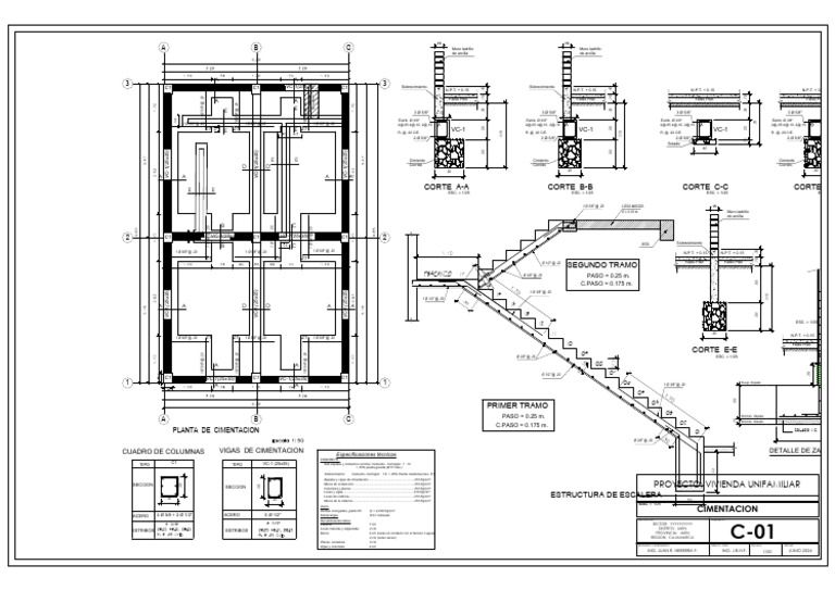 Plano Estructuras Escaleras (A2) | PDF