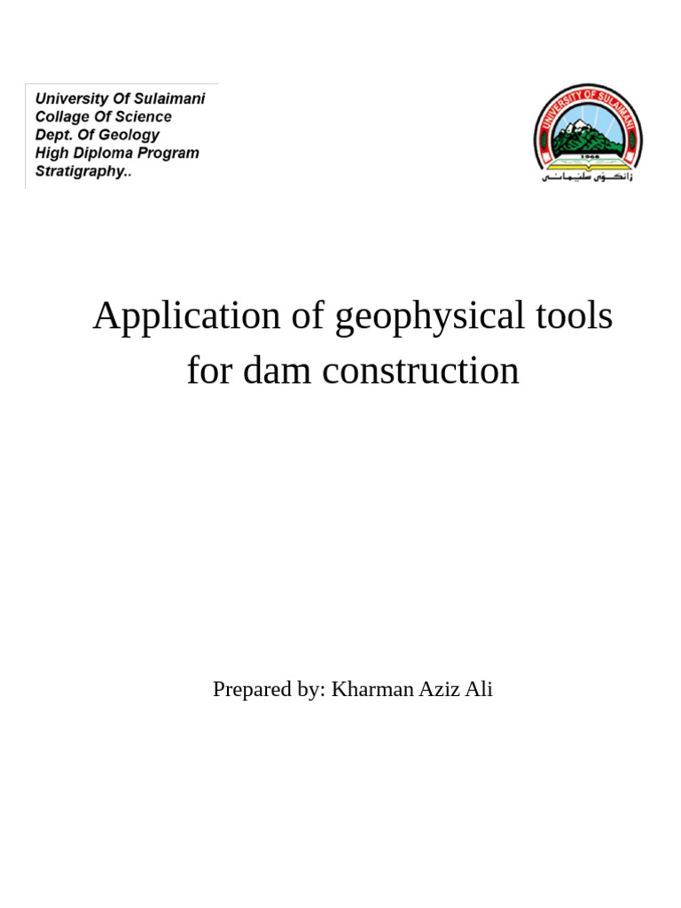 Application of Geophysical Tools For Dam and Tunnels Construction | PDF