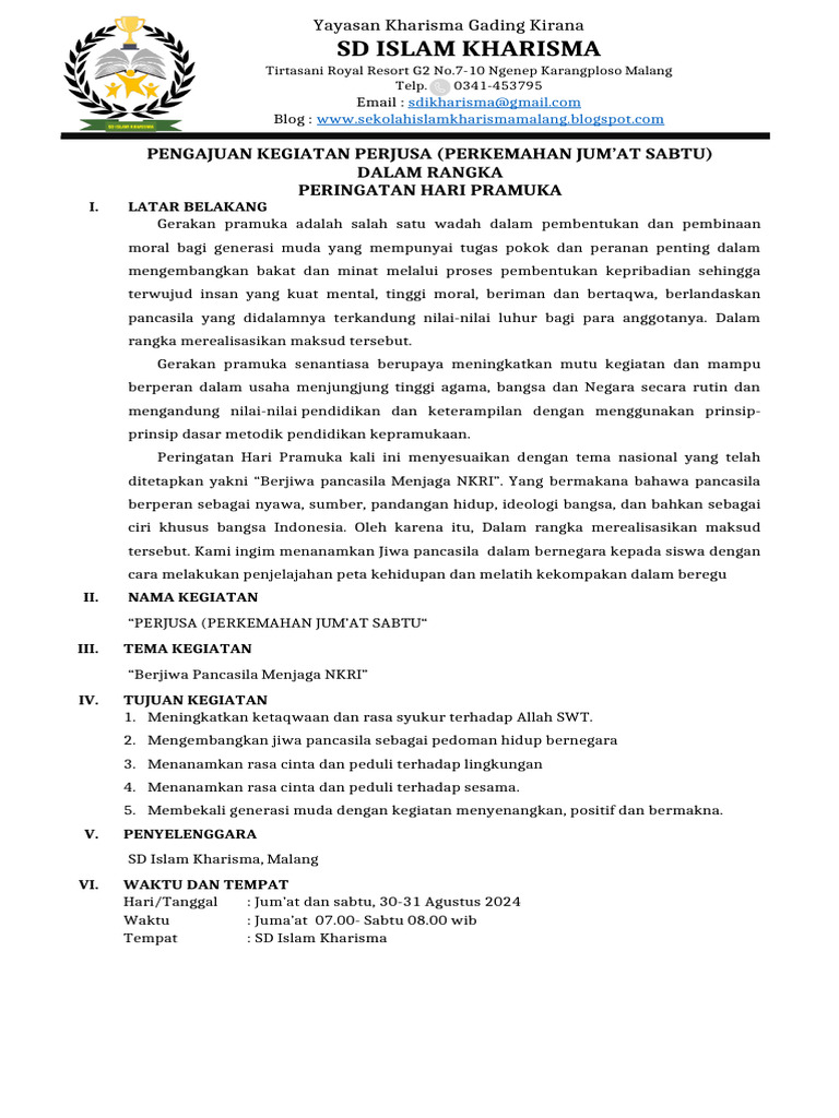 Proposal Hari Pramuka | PDF