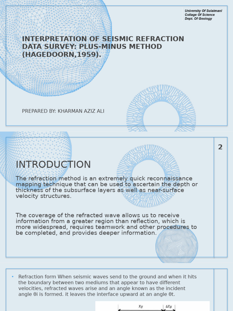 Interpretation of Seismic Refraction Data Survey | PDF