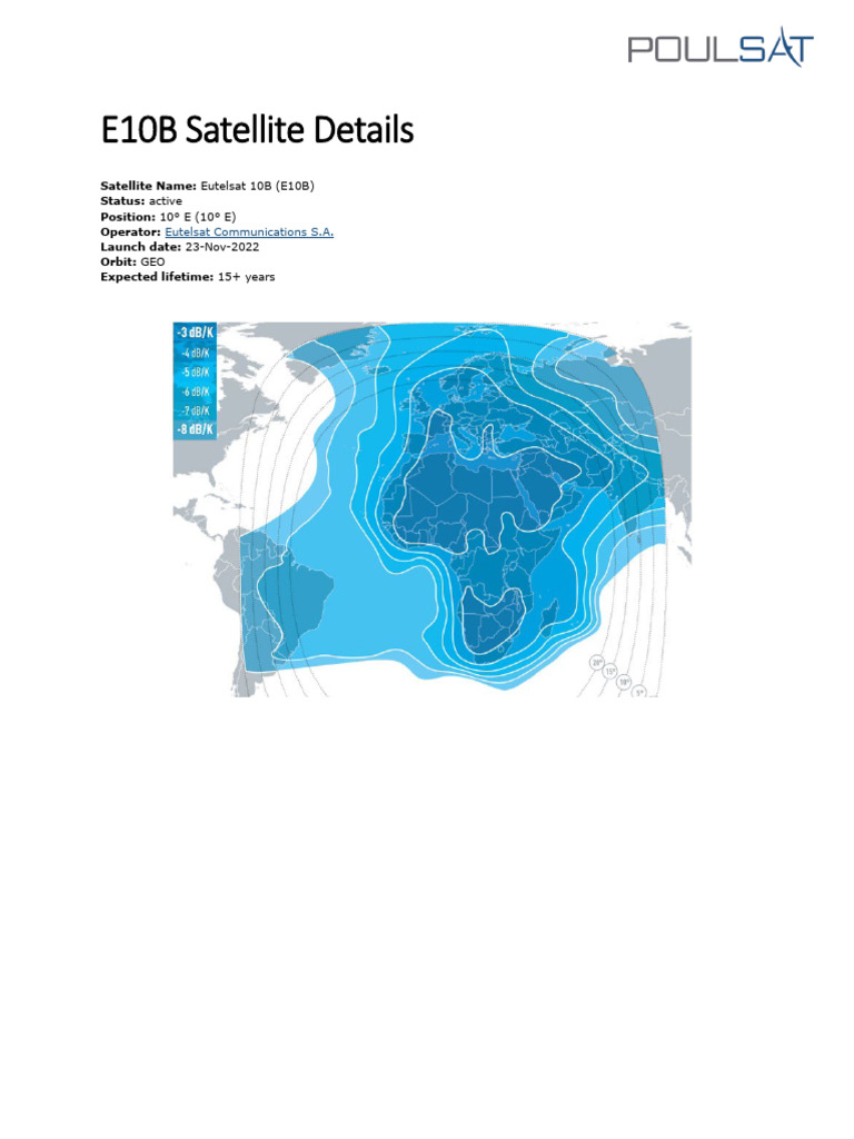 E10B Satellite Details | PDF