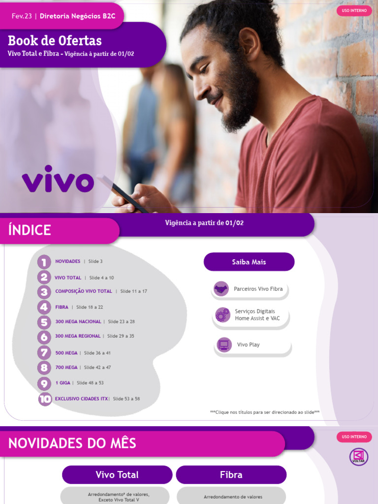 Book de Ofertas - Vivo Total e Fibra - 01 Fev 23 - v1 | PDF