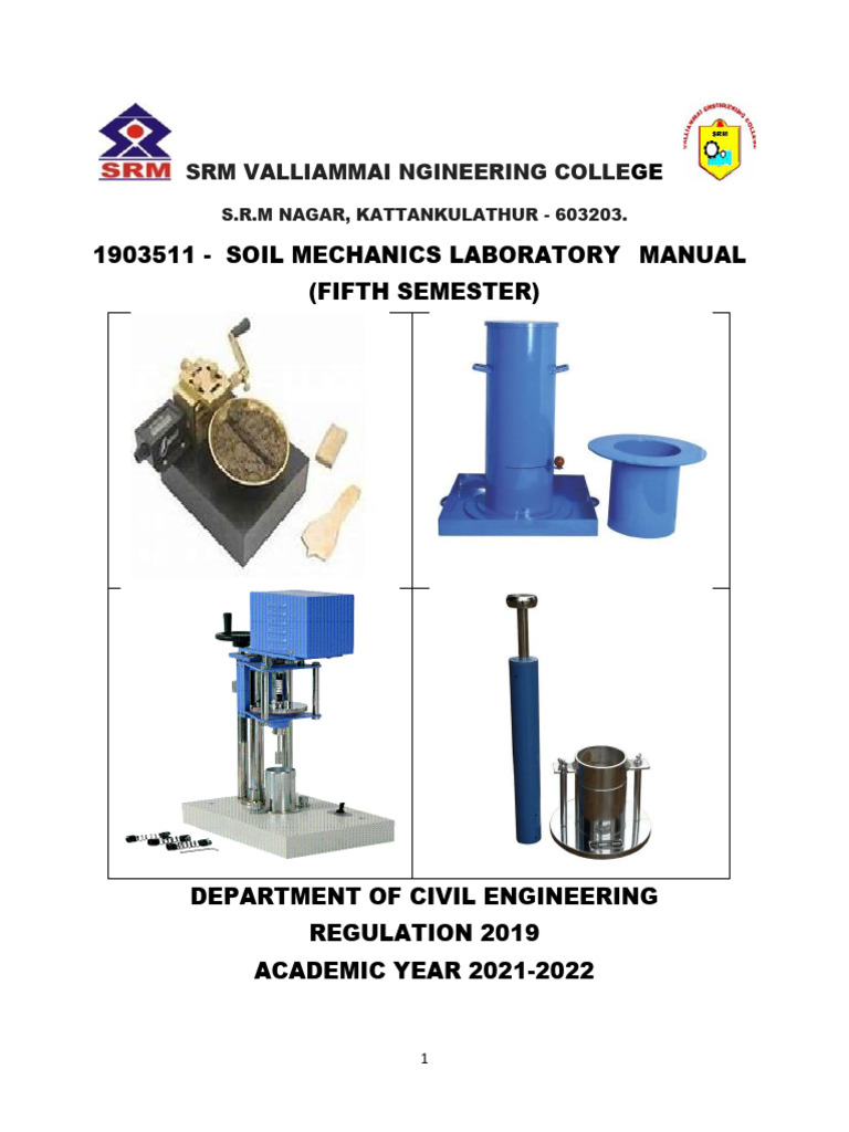 Soil Mechanics Lab Manual | PDF