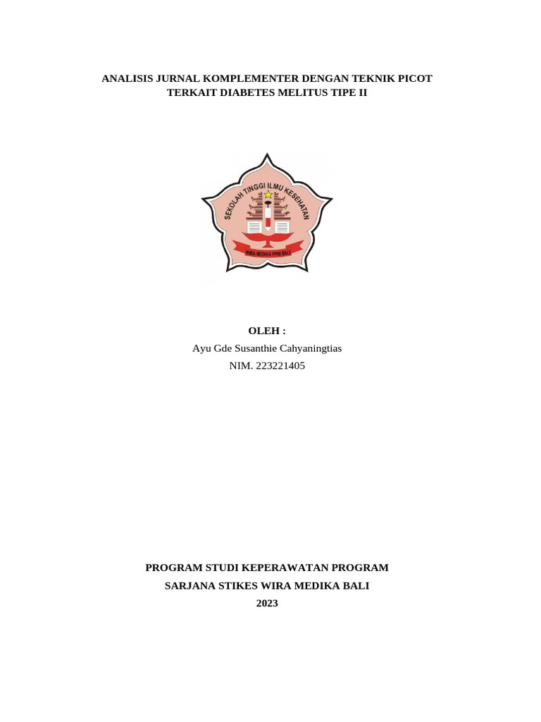 Analisis Jurnal Diabetes Tipe II PICOT | PDF