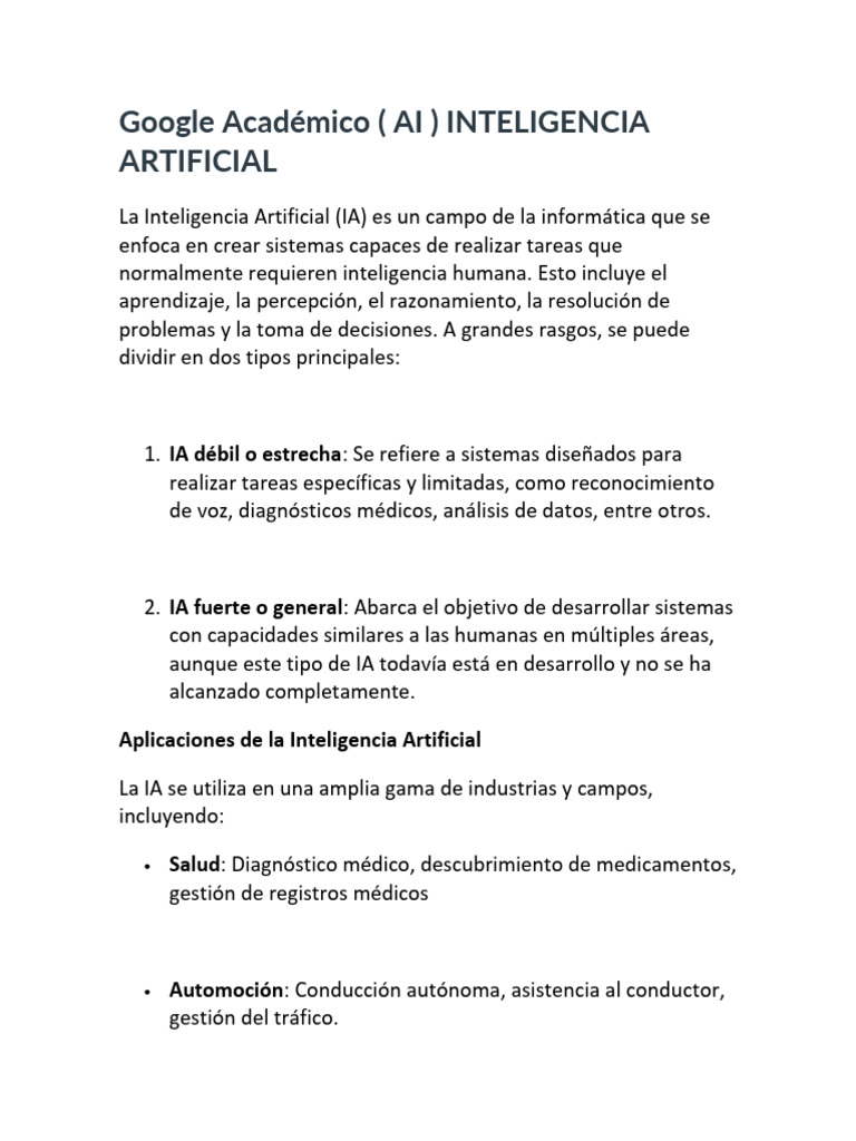 Fmdn-Google Académico (Ai) Inteligencia Artificial | PDF