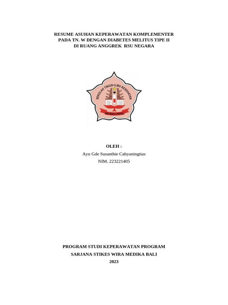 Resume Askep DM Tipe 2 | PDF