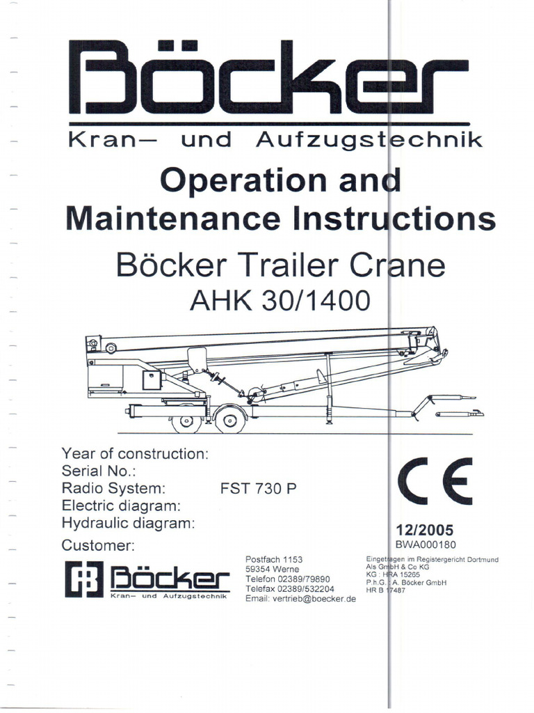 MANUAL GRUA BOCKER AHK 30_1400 | PDF