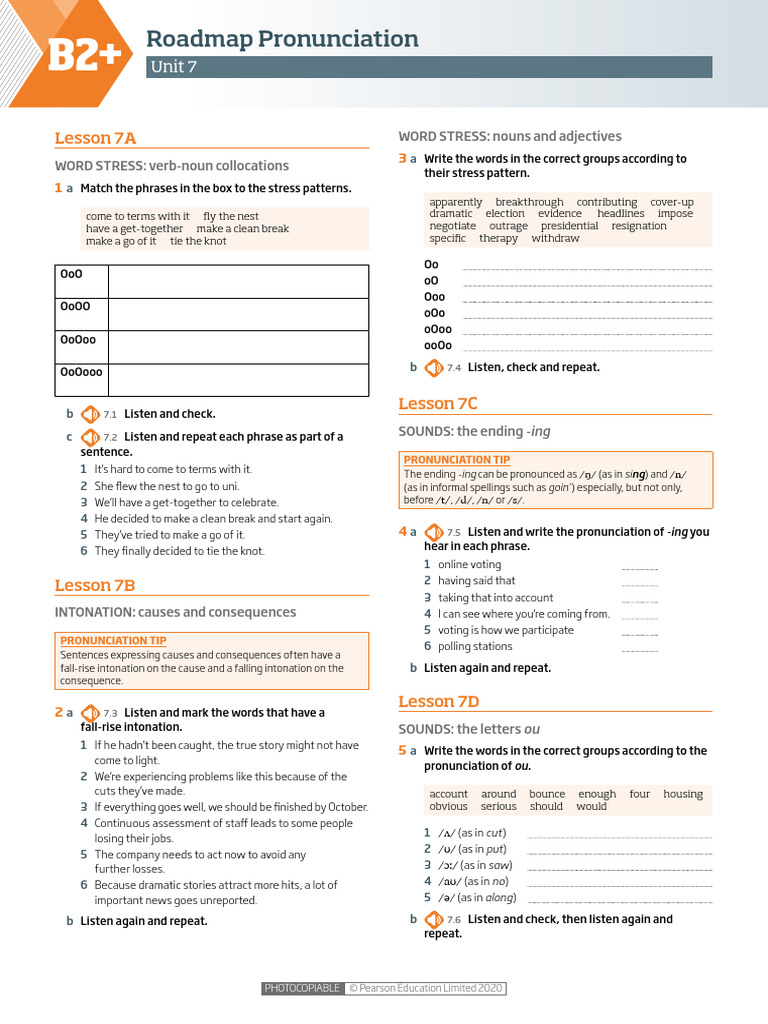 ROADMAP B2+ Pron Unit | PDF