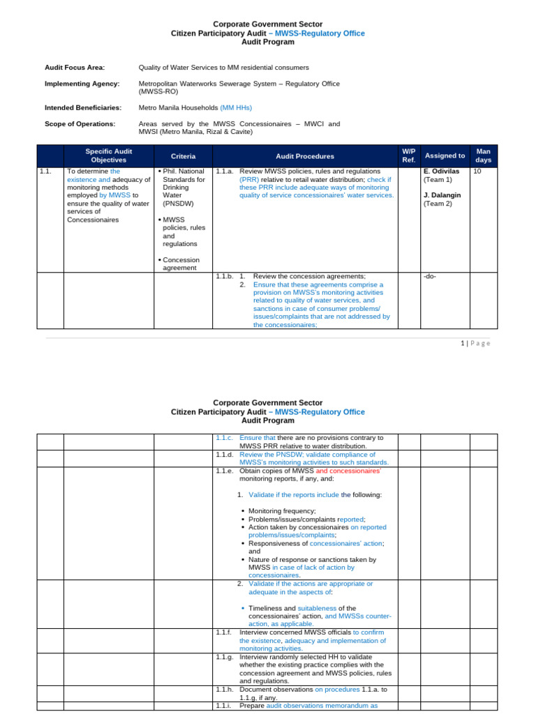 SAMPLE Audit Program CPA 2022 | PDF