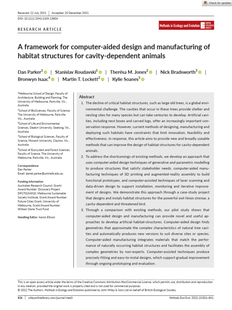 A Framework For Computer-Aided Design and Manufacturing of Habitat ...