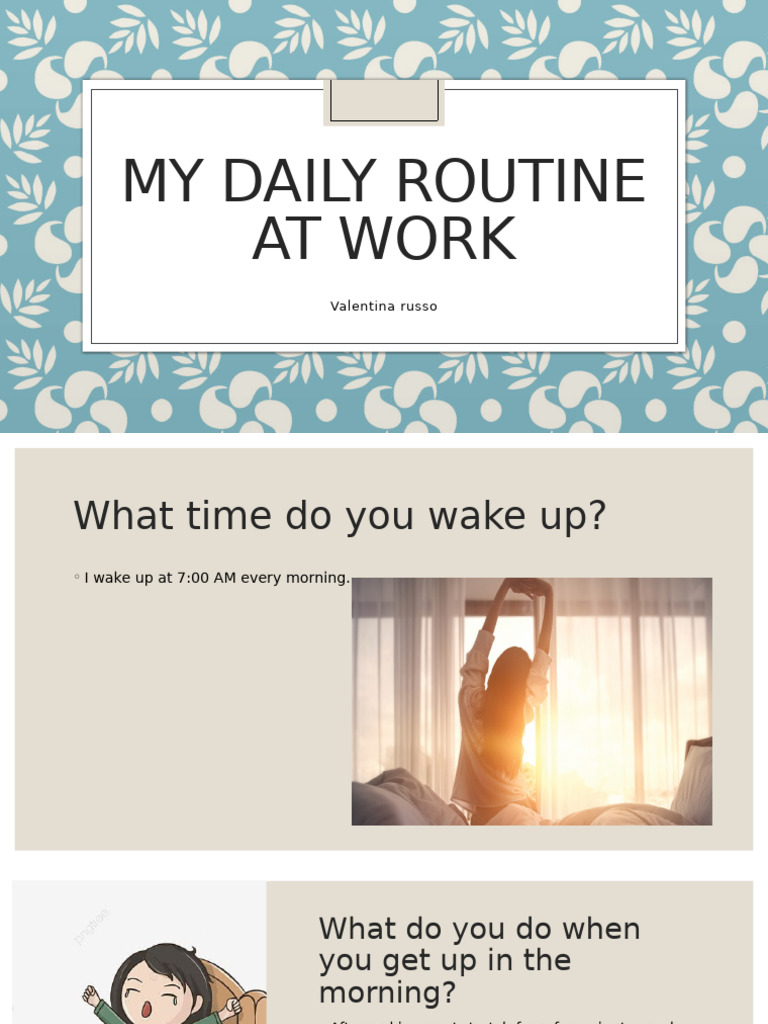 My Daily Routine at Work | PDF